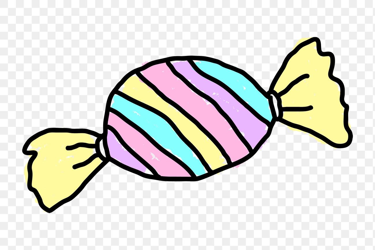 Hand drawn candy design element | Free PNG Sticker - rawpixel
