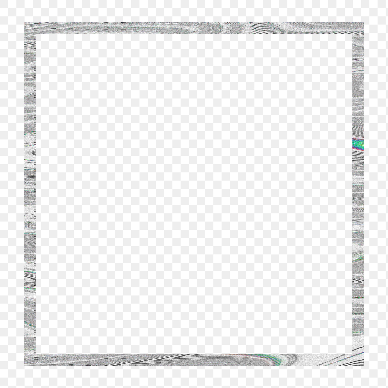Gray square frame png glitch | Premium PNG - rawpixel