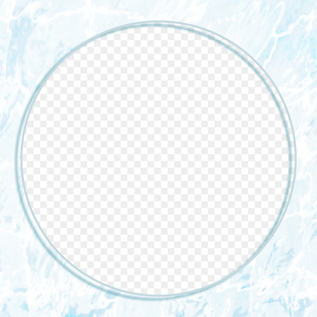 Round abstract water frame design | Premium PNG - rawpixel