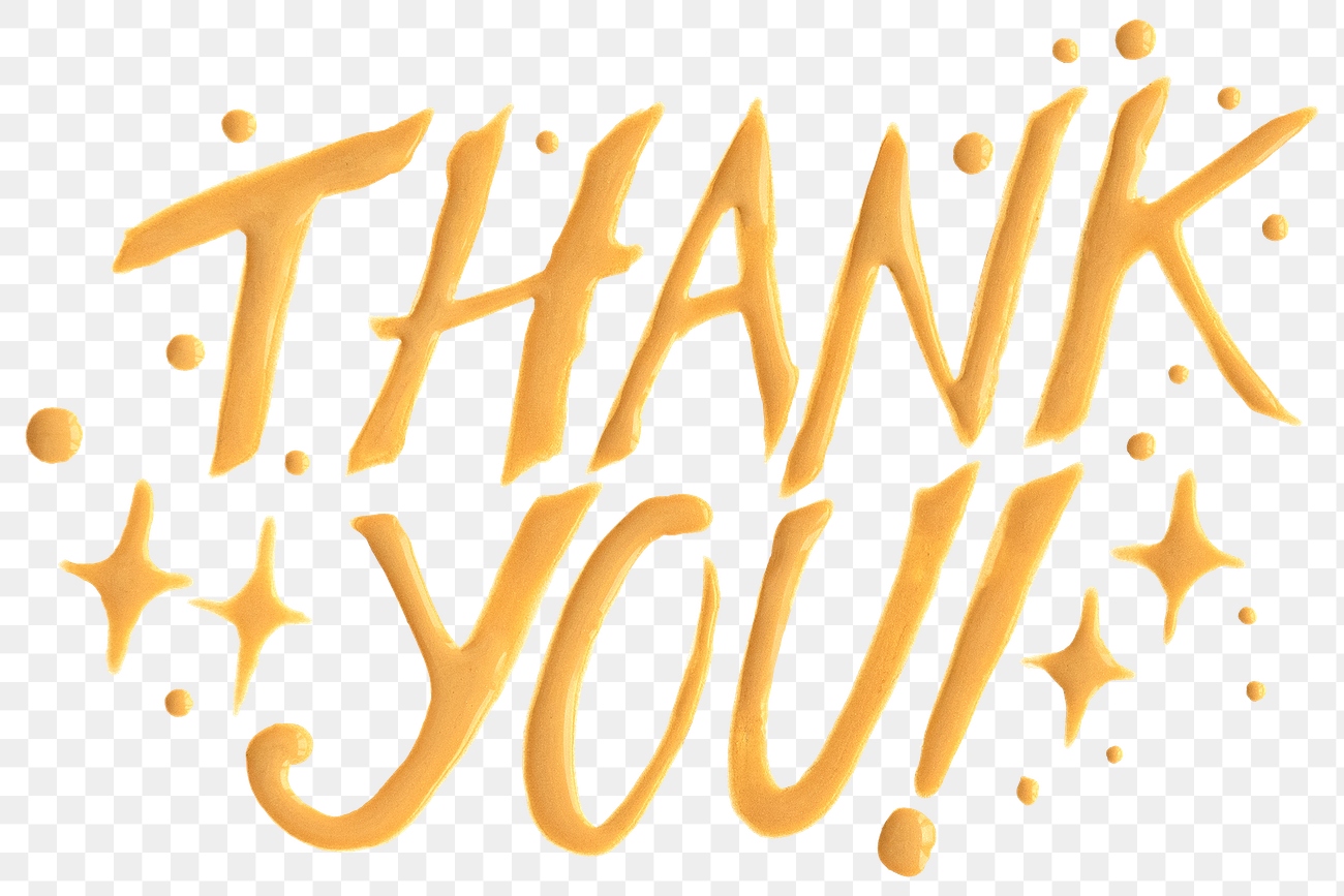 Yellow THANK YOU! oil paint | Premium PNG - rawpixel