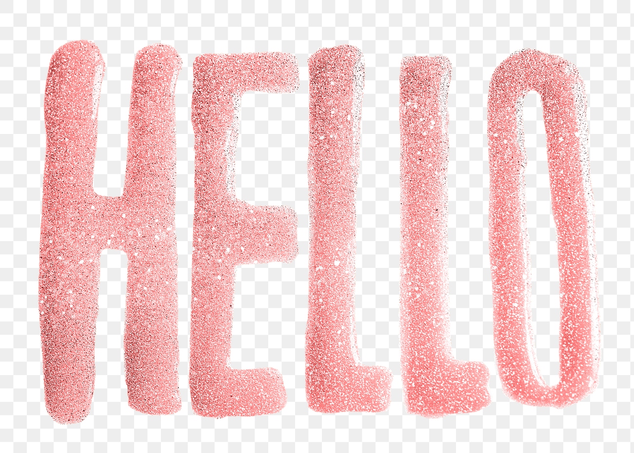 Sparkling pink glitter hello png | Premium PNG Sticker - rawpixel