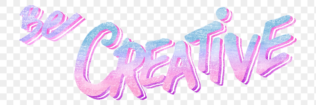 Png Be Creative word pastel | Premium PNG Sticker - rawpixel
