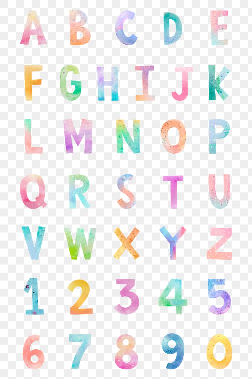 Png pastel set abc and | Premium PNG - rawpixel