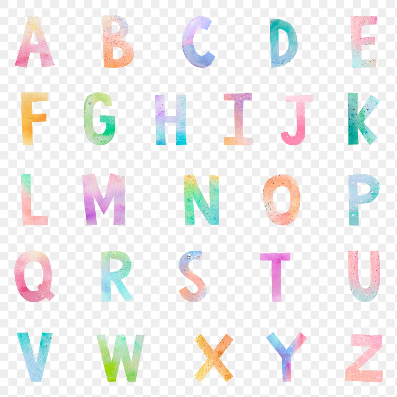 Abc font set illustration png | Premium PNG - rawpixel