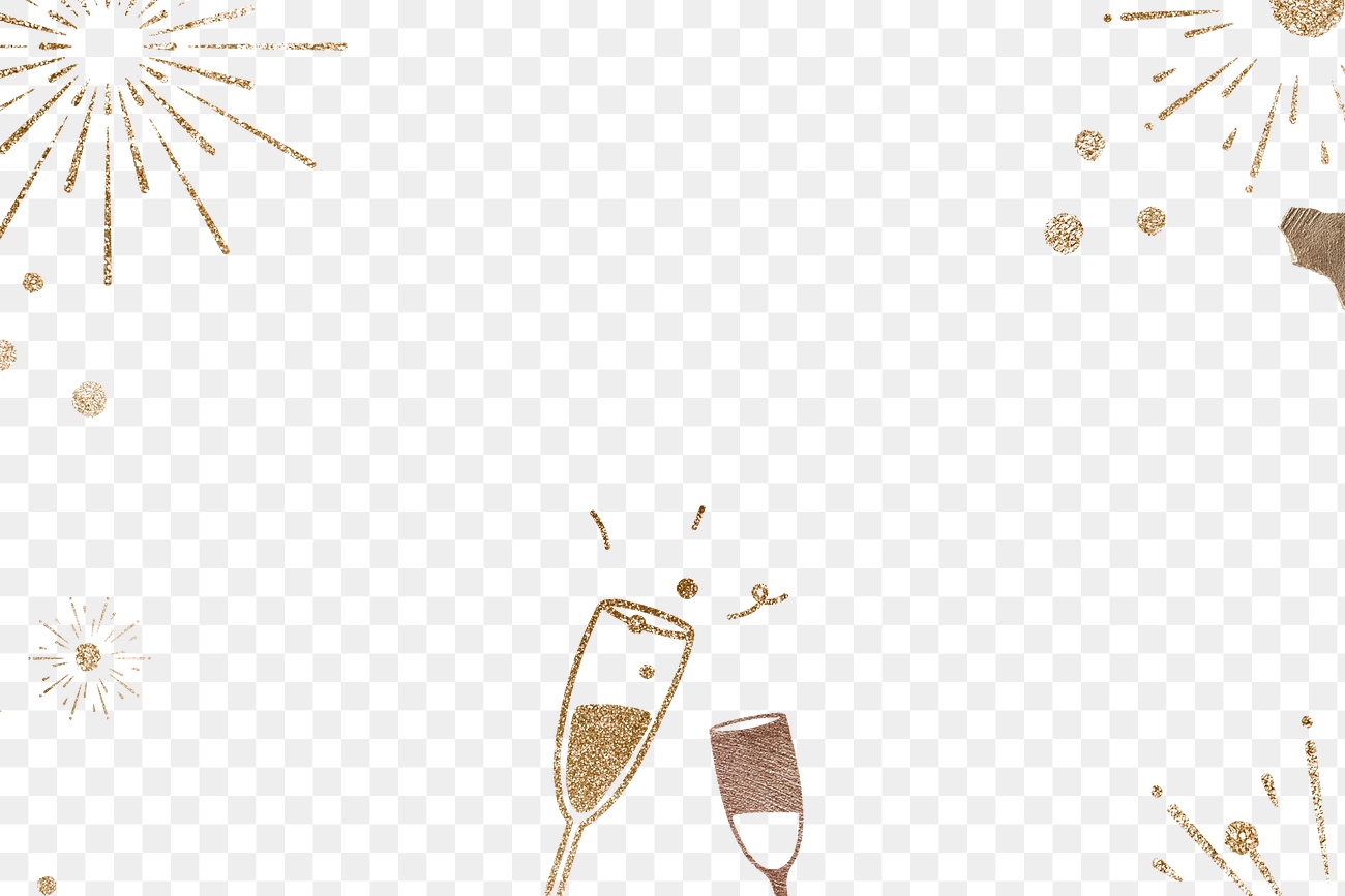 Sparkling champagne festive frame png | Premium PNG - rawpixel