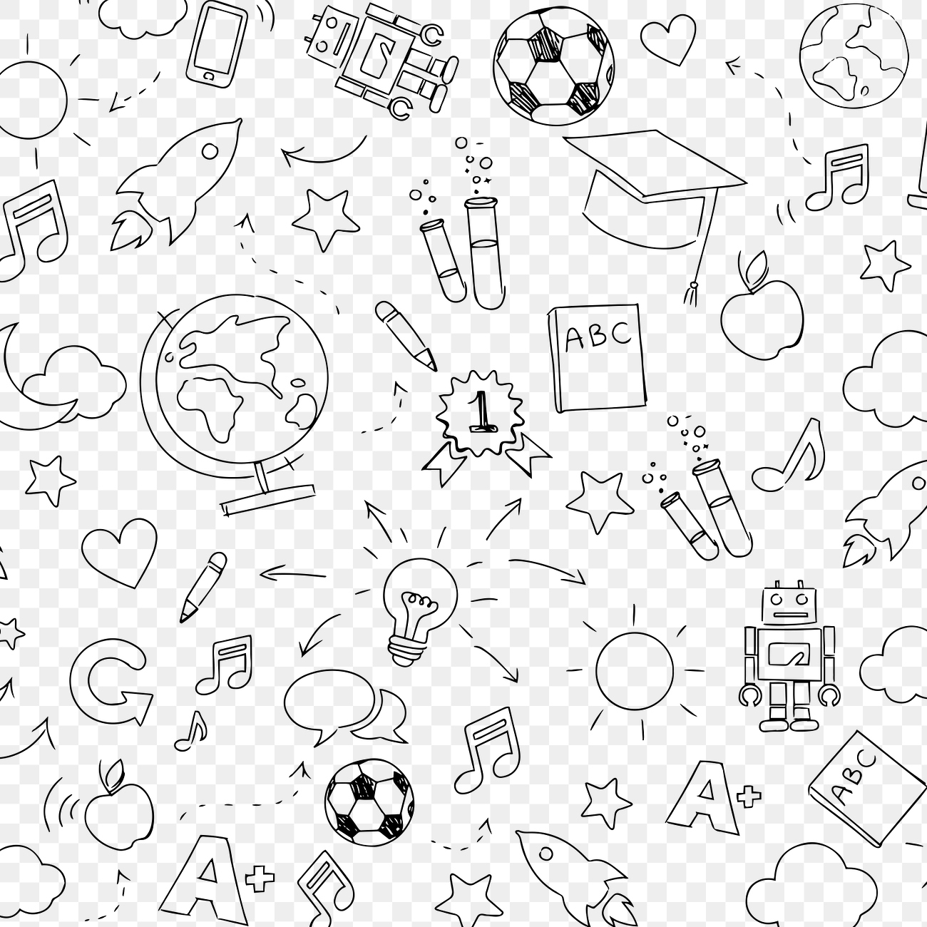 Png education pattern background doodle | Premium PNG - rawpixel