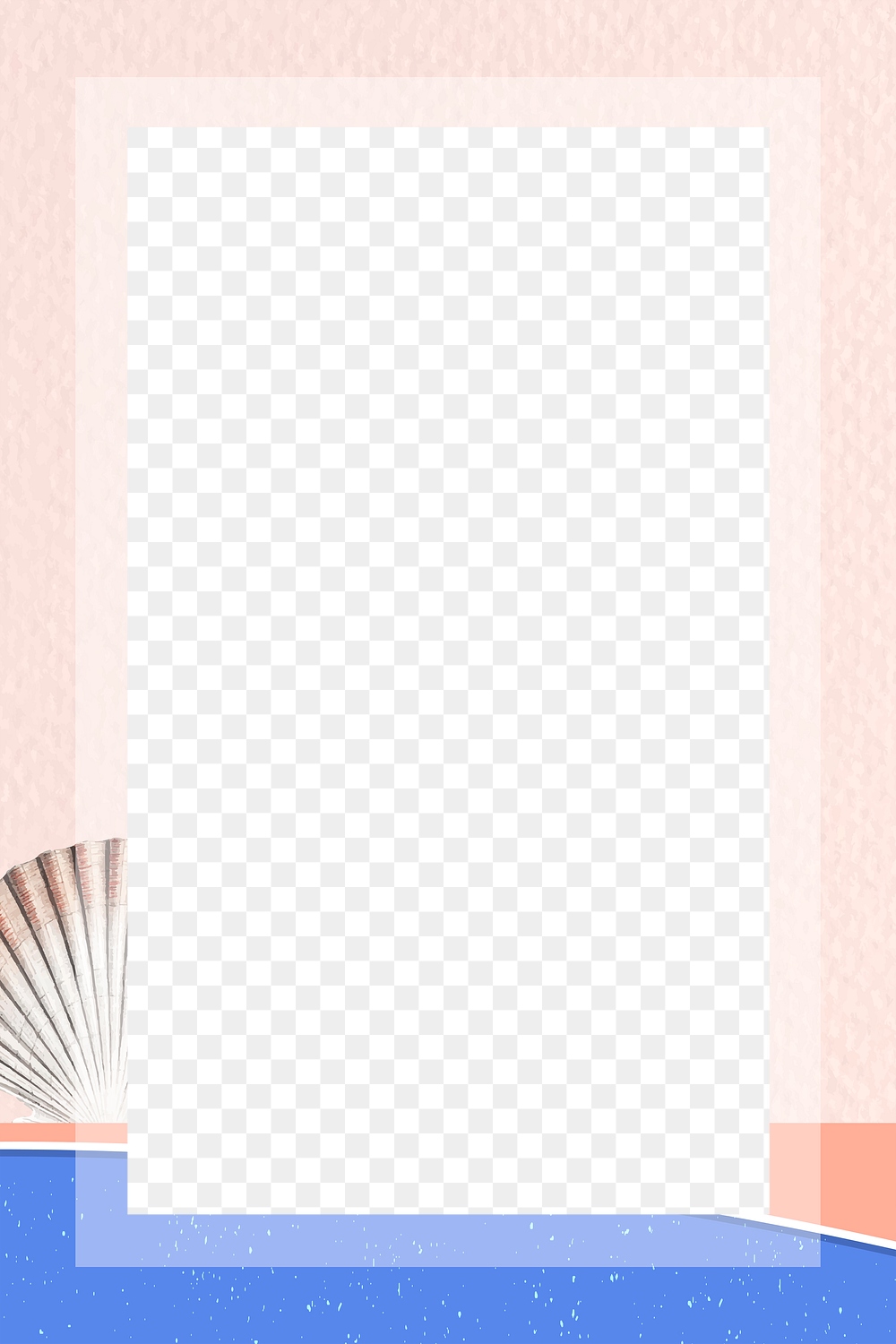 Frame png with clam shell, | Free PNG - rawpixel