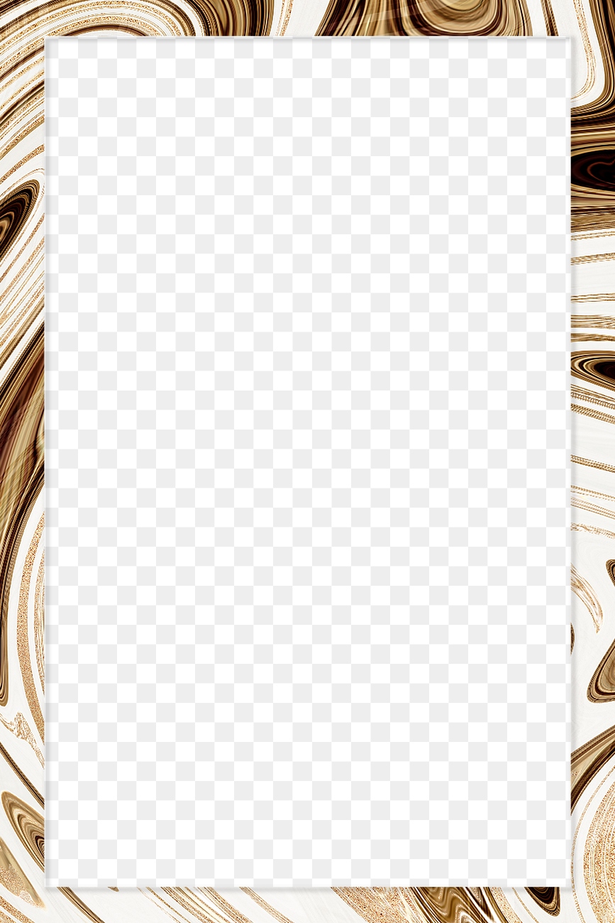 Liquid marble frame png in gold | Free PNG - rawpixel