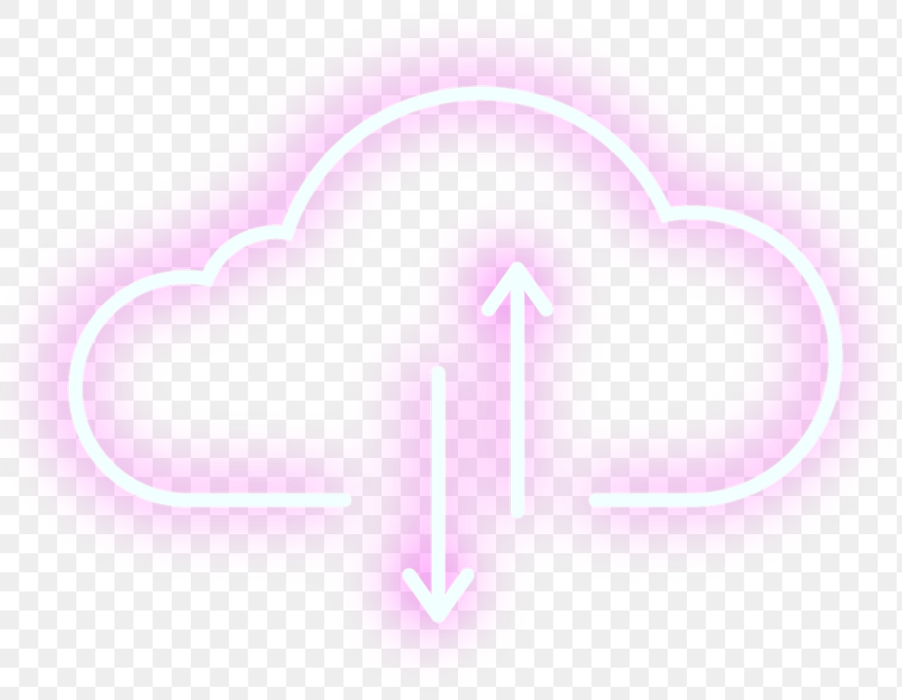 Pink neon cloud icon png | Premium PNG Sticker - rawpixel