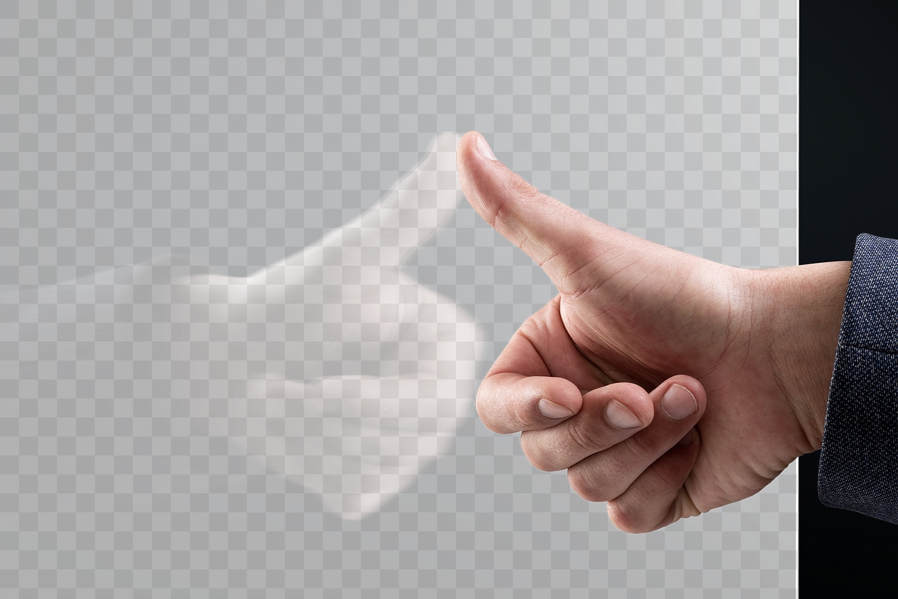 Man pressing thumb png mockup | Free PNG - rawpixel