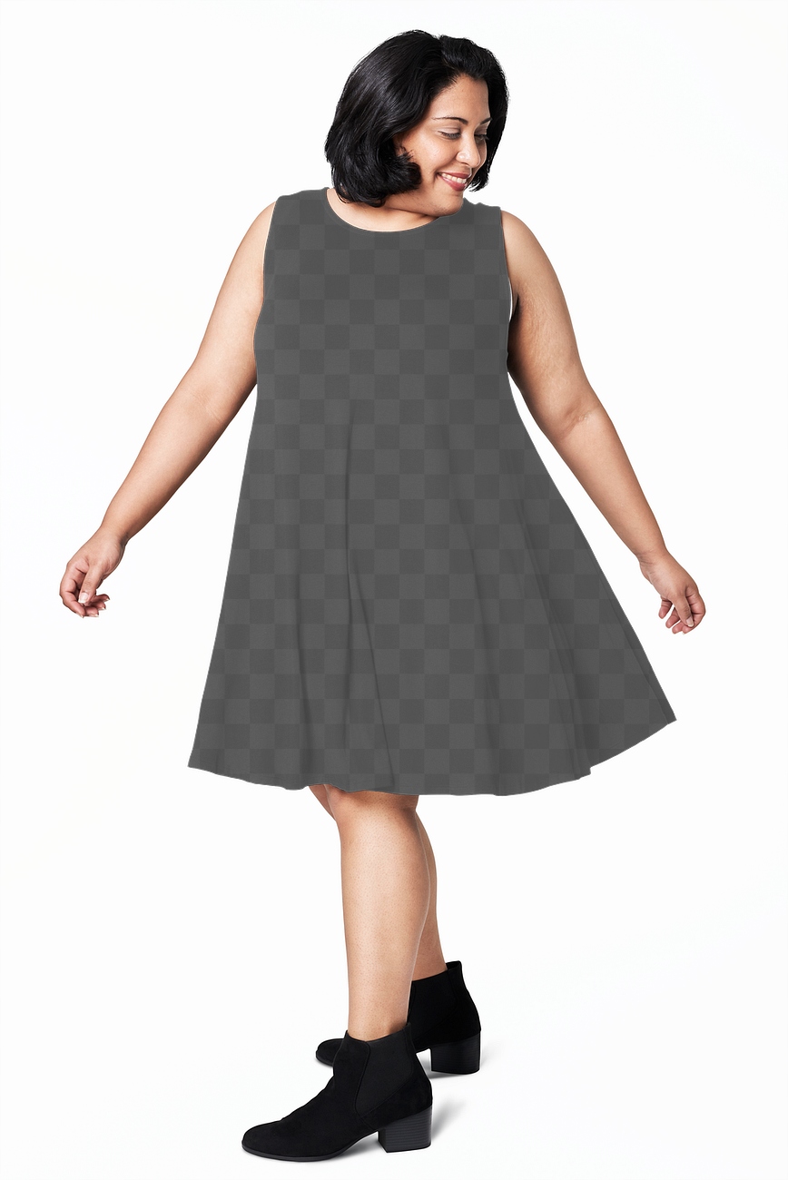 Plus size png black dress | Premium PNG - rawpixel