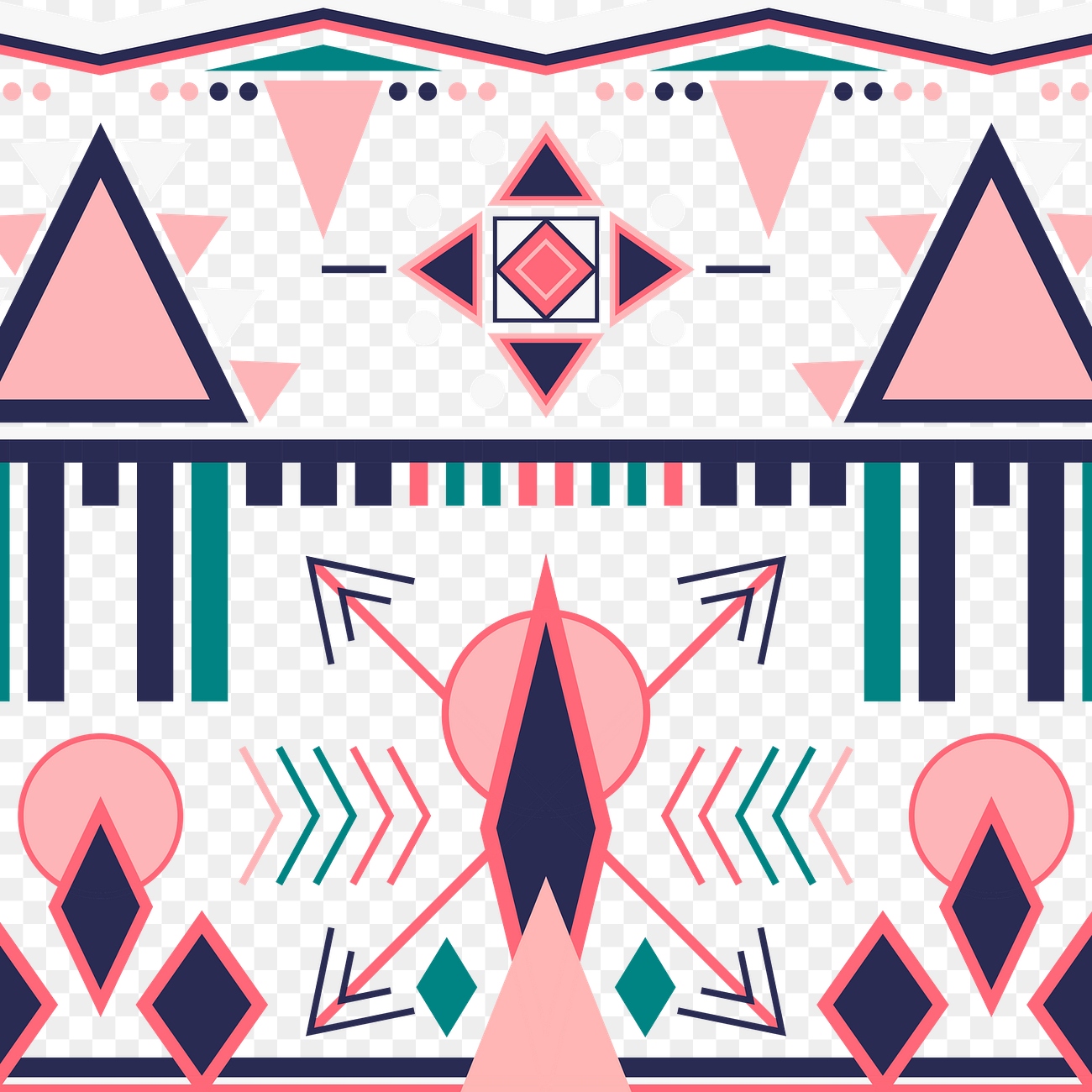 Colorful ethnic pattern png, transparent | Premium PNG - rawpixel