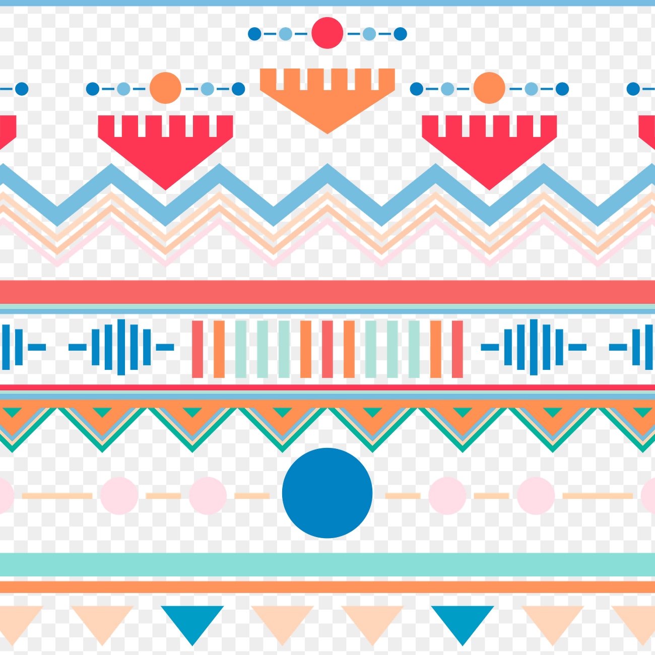 Ethnic pattern png, transparent background, | Free PNG - rawpixel