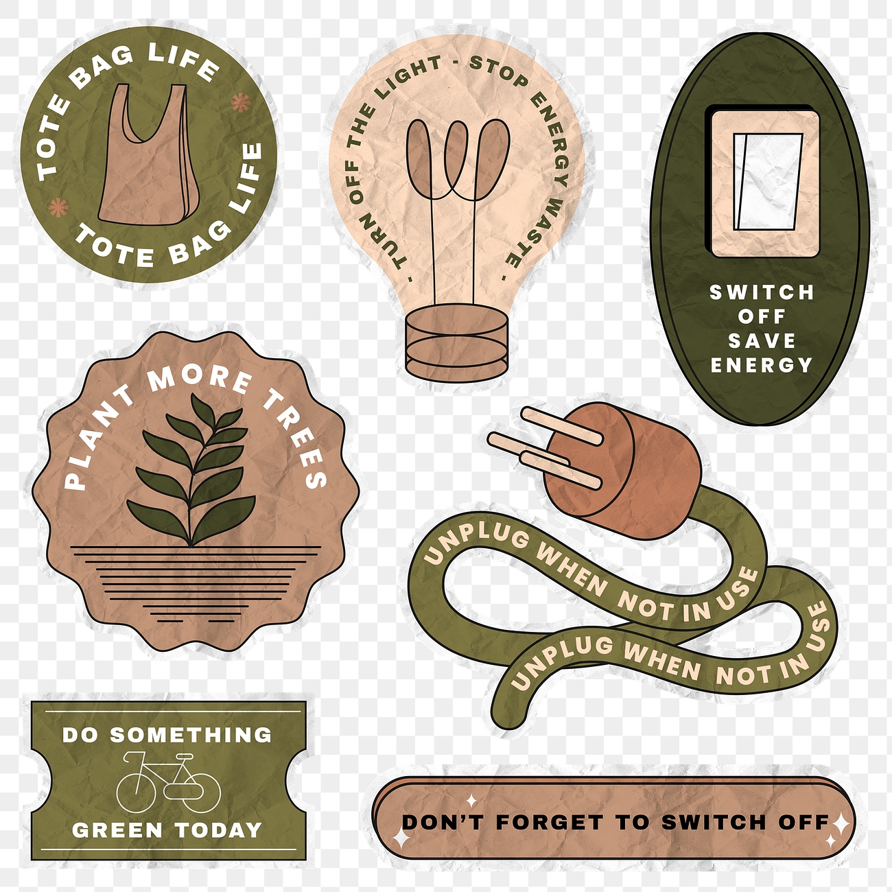Png save environment sticker set | Premium PNG - rawpixel