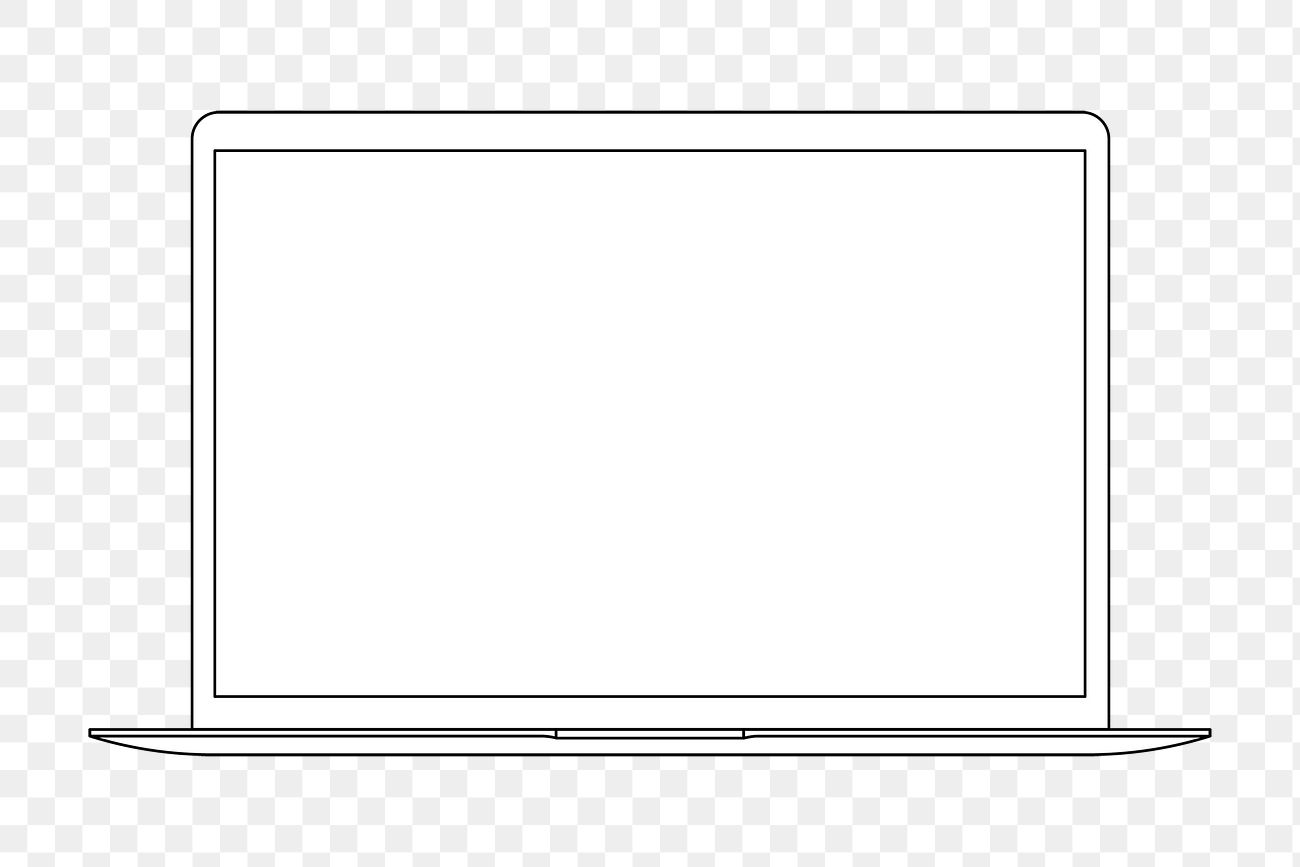 Laptop outline png sticker, blank | Free PNG Sticker - rawpixel