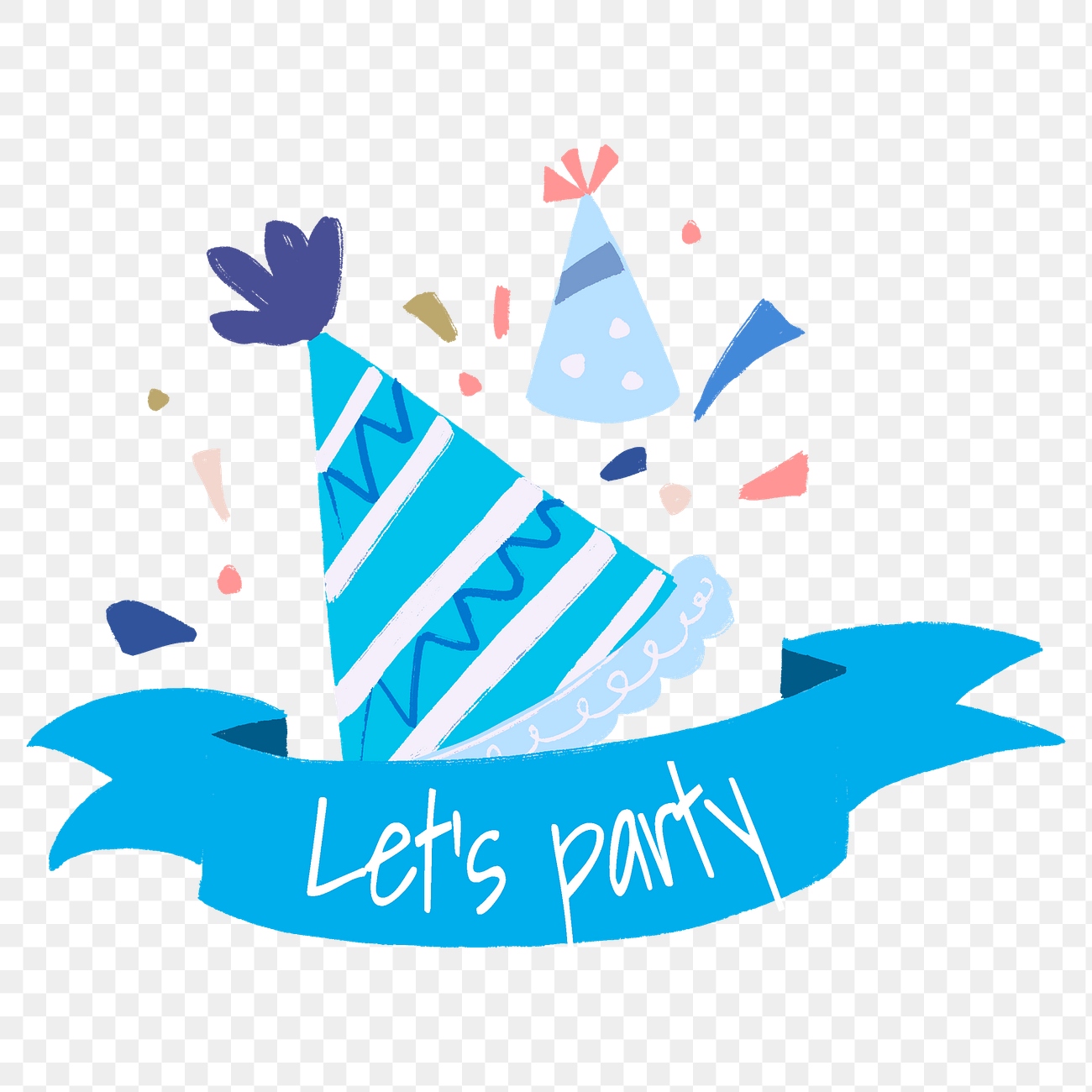 Party sticker png, cute birthday | Premium PNG Sticker - rawpixel
