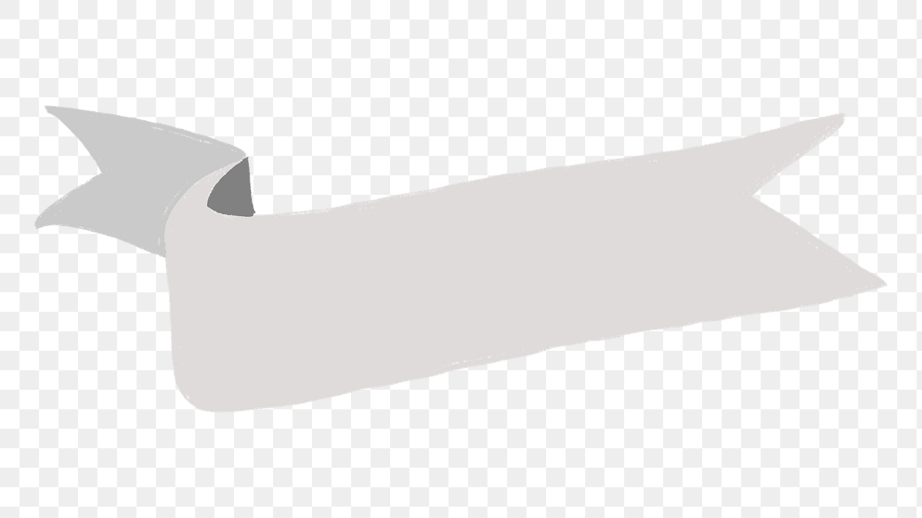 Gray ribbon PNG clipart graphic | Free PNG Sticker - rawpixel
