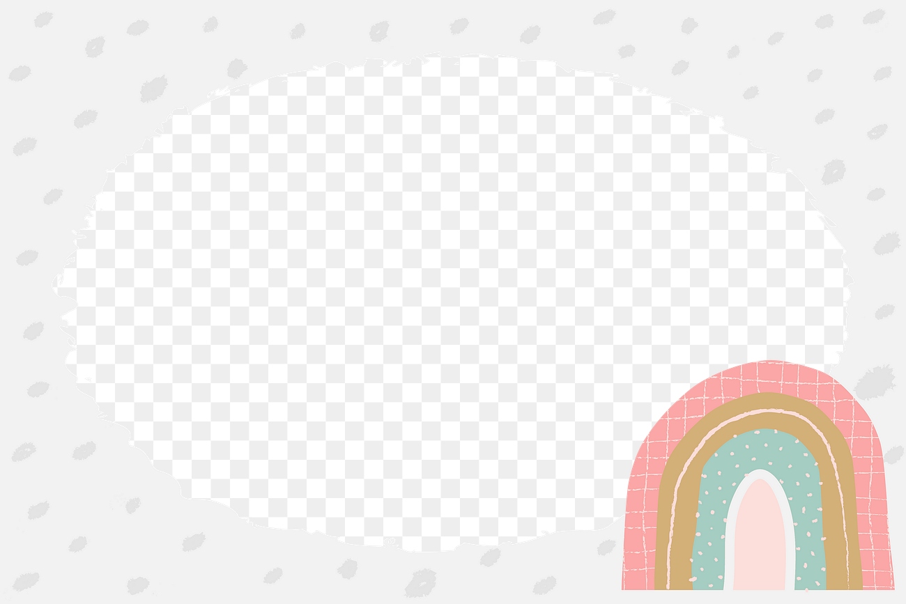 Rainbow frame PNG clipart, doodle | Premium PNG - rawpixel