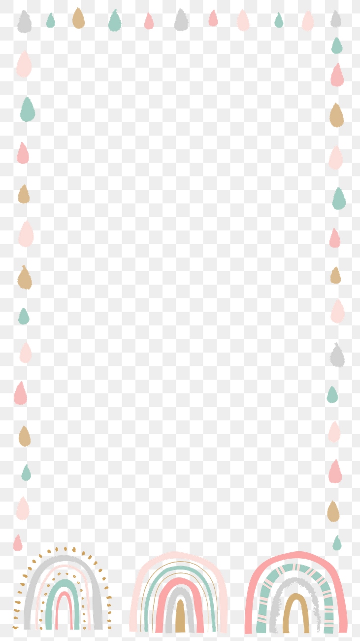 Rainbow frame PNG clipart, doodle | Free PNG - rawpixel