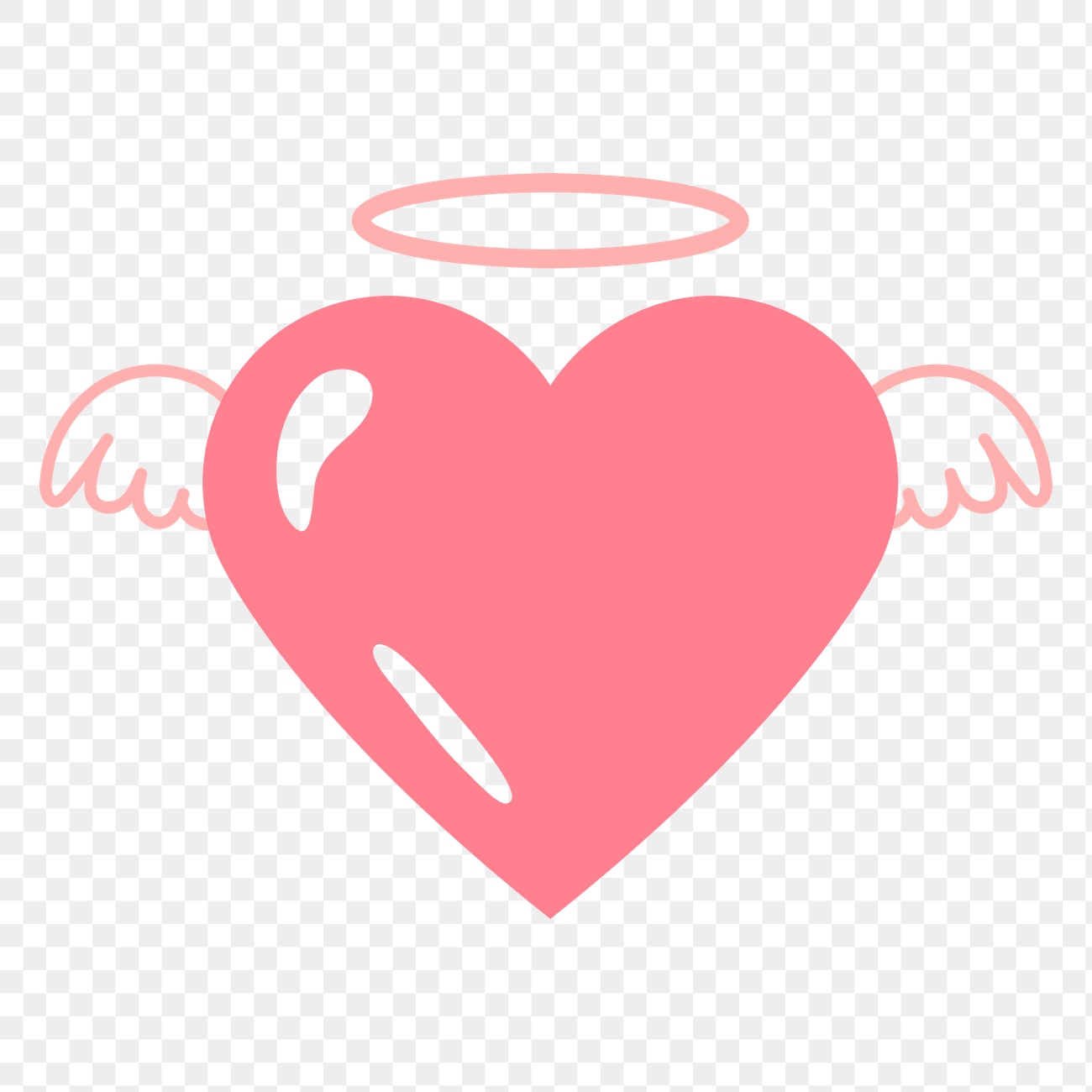 Angel heart PNG sticker, pink | Premium Icons Sticker - rawpixel