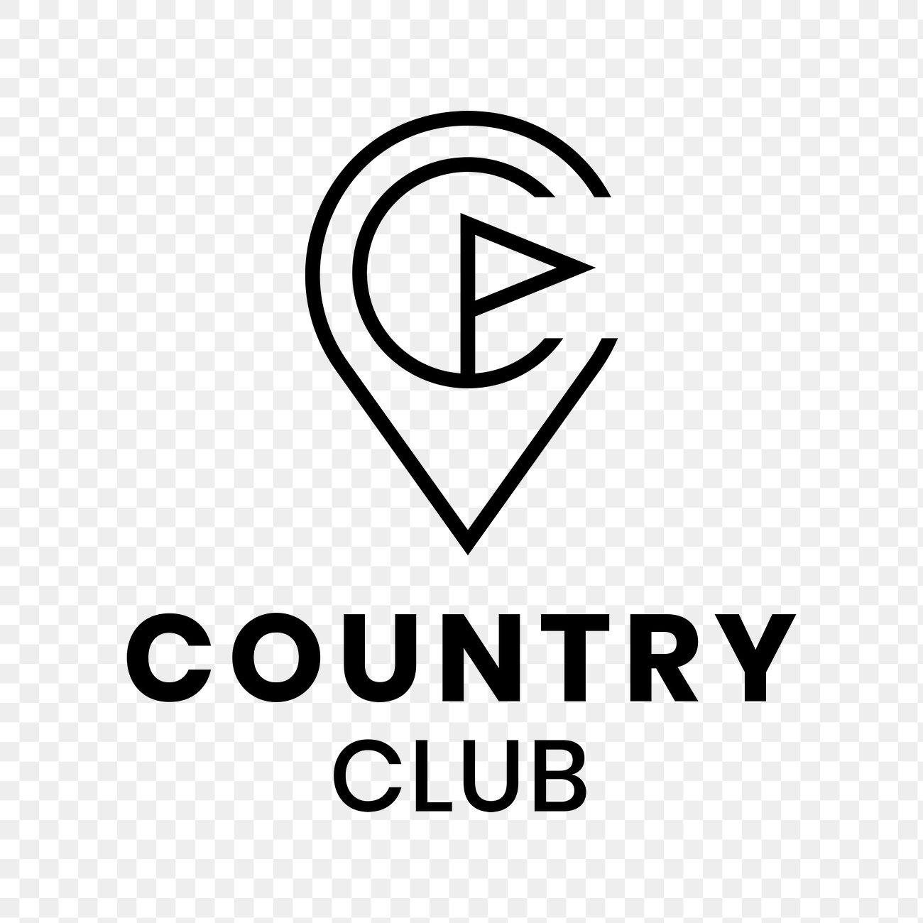 Country golf club logo png, | Premium PNG Sticker - rawpixel