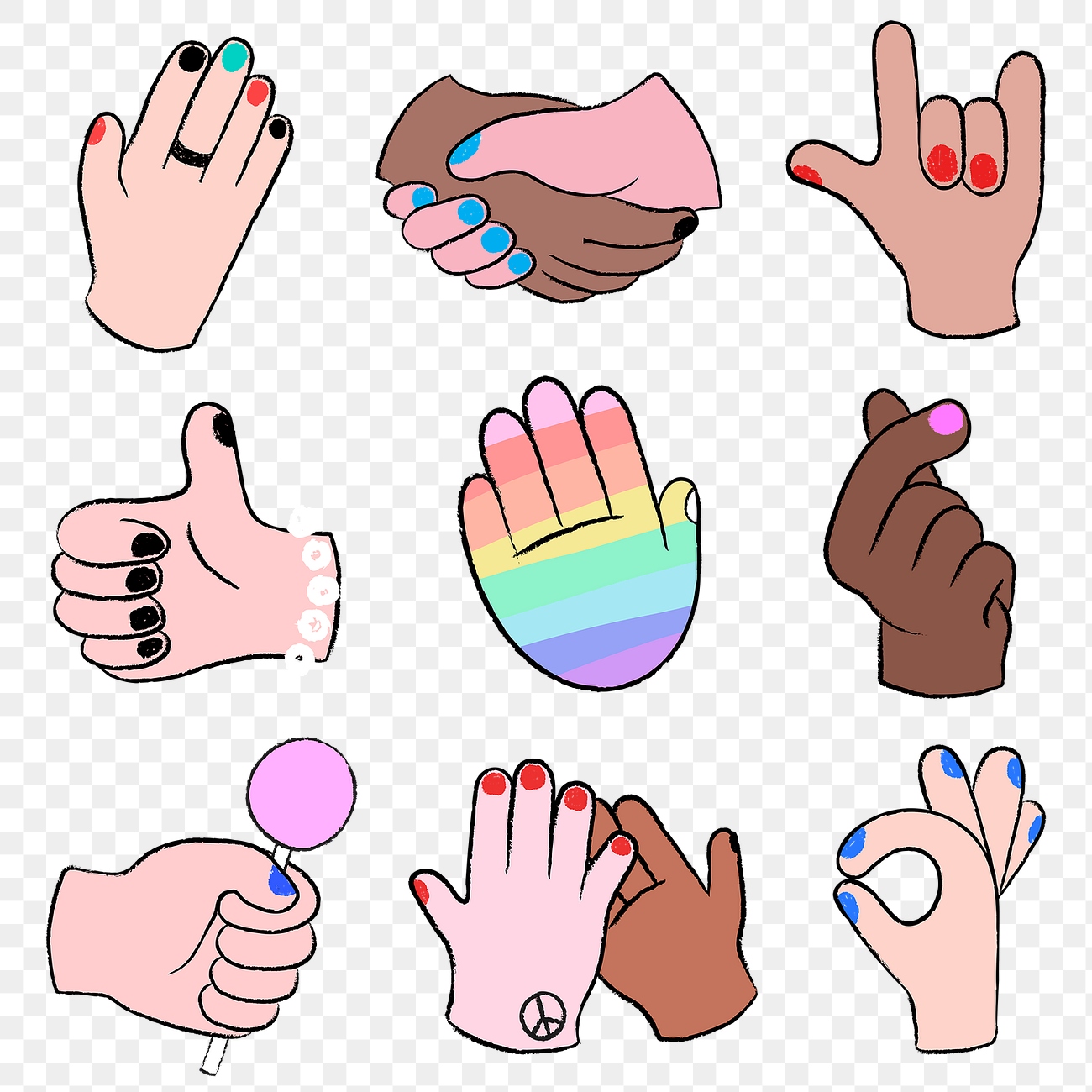 Love equality, LGBTQ hand gestures | Premium PNG - rawpixel