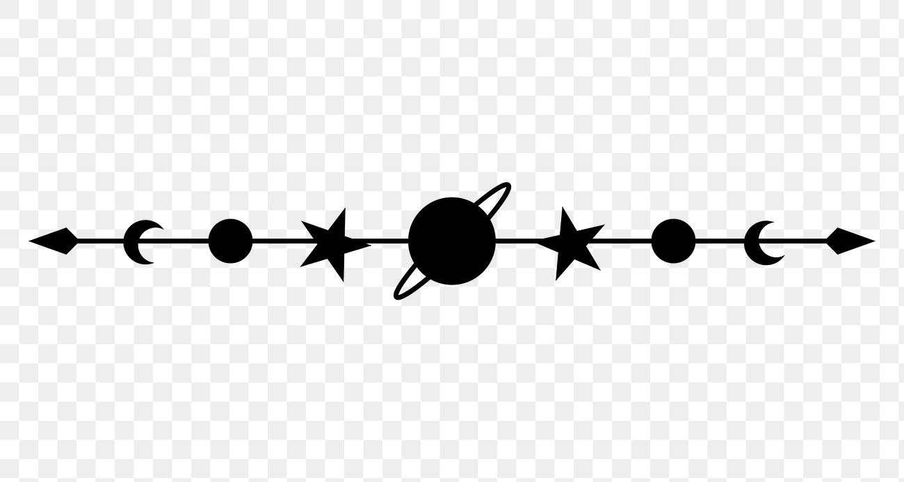 Celestial divider png sticker, aesthetic | Premium PNG Sticker - rawpixel