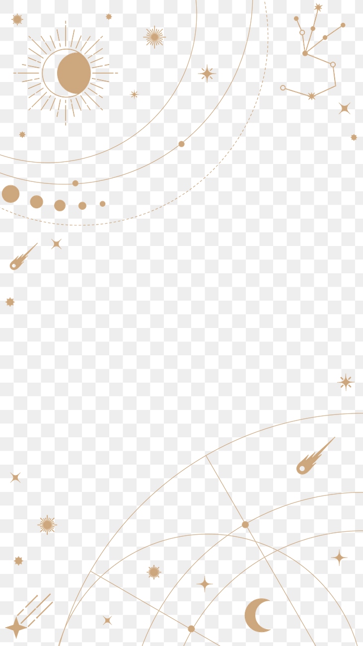 Gold celestial png frame, simple | Premium PNG - rawpixel