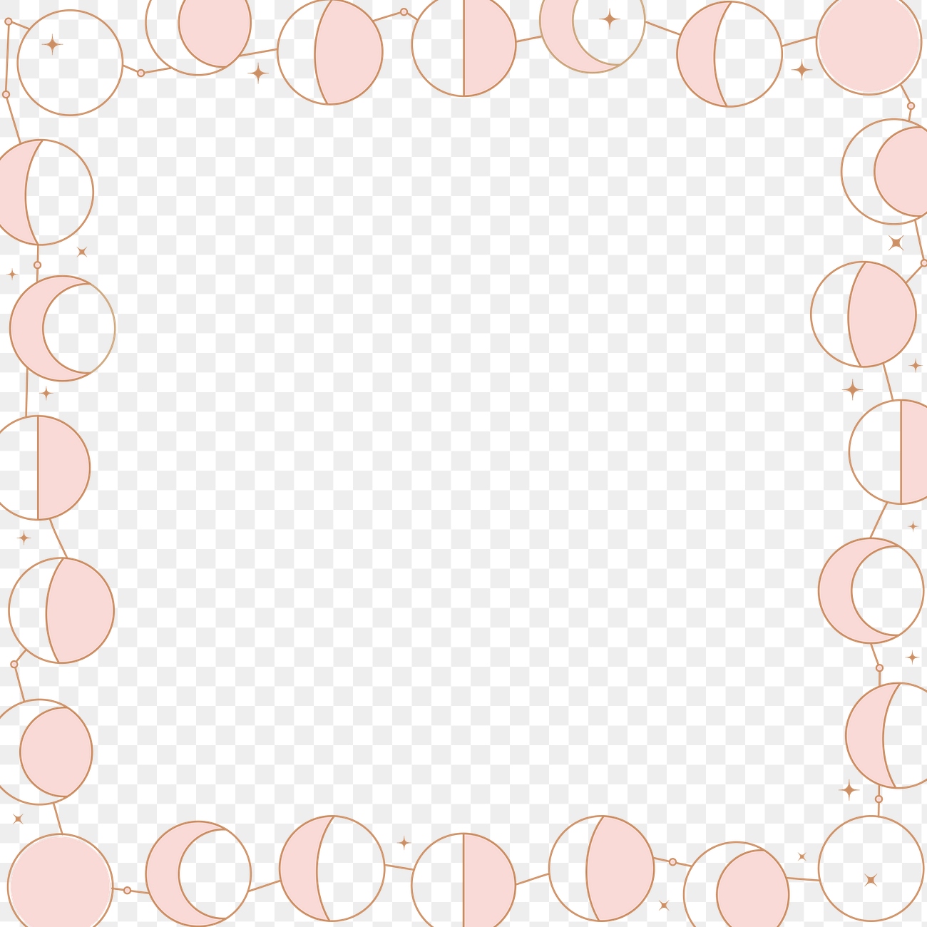 Moon png frame, pastel collage | Premium PNG - rawpixel