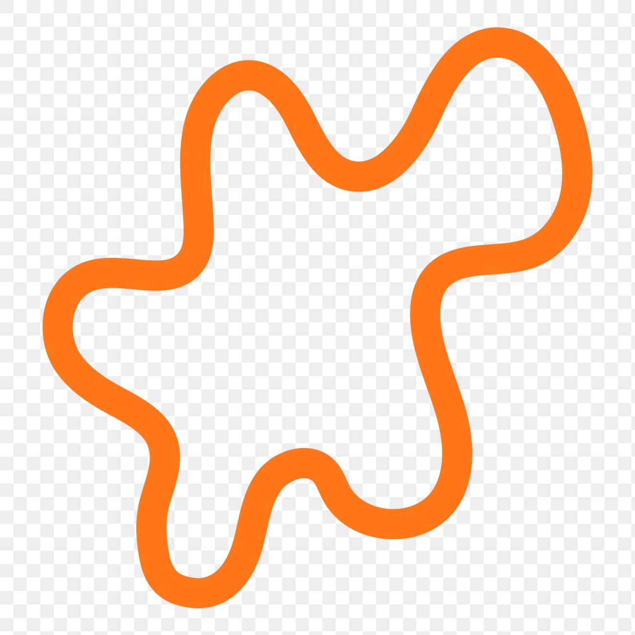 Orange squiggle png frame collage | Premium PNG Sticker - rawpixel