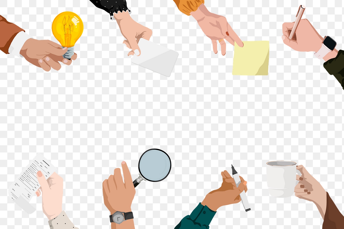 Business teamwork png, hands border | Premium PNG - rawpixel
