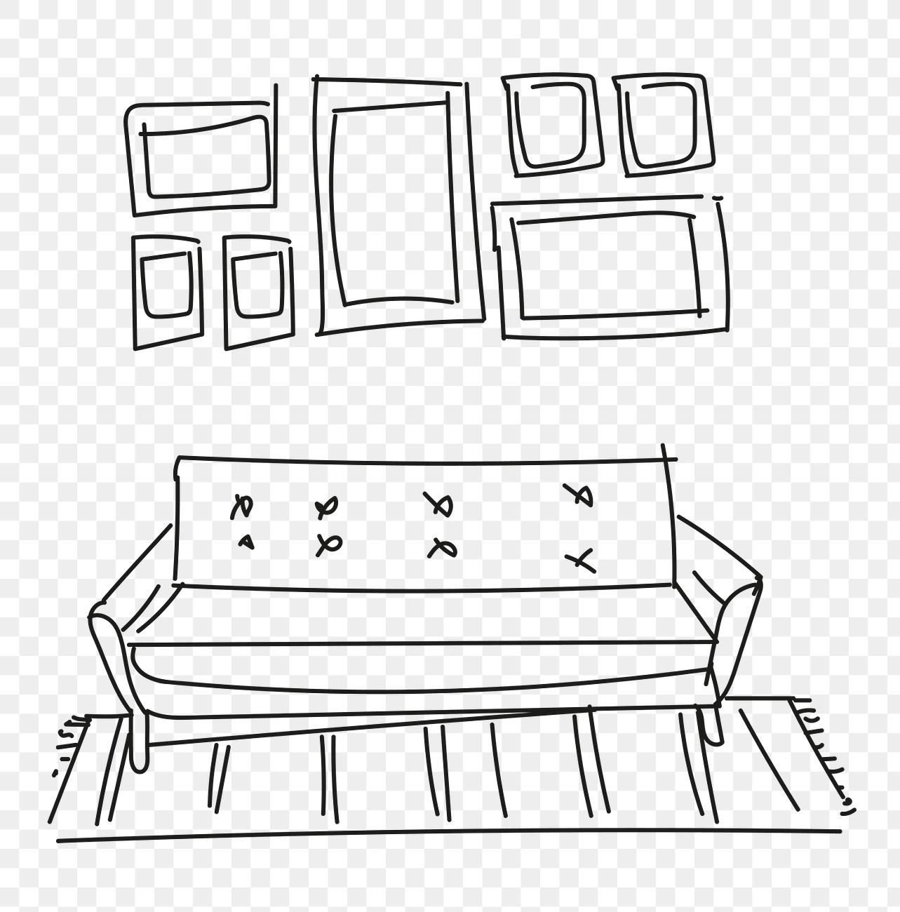 Doodle png living room sketch, | Premium PNG - rawpixel