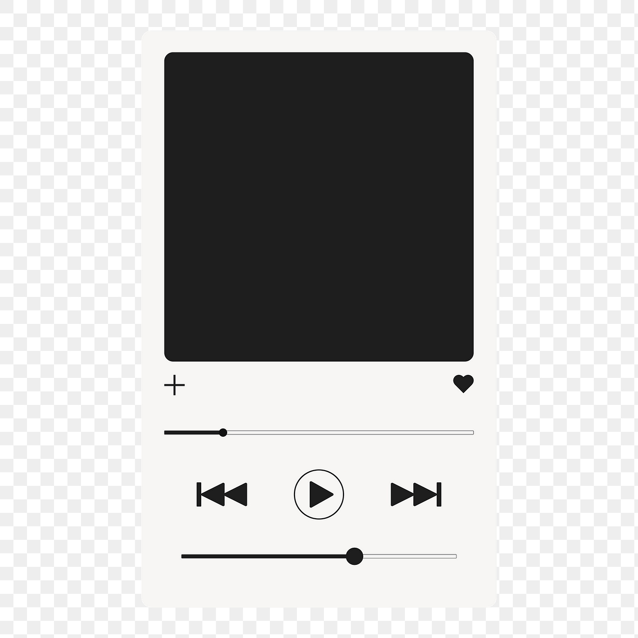Music app png frame, transparent | Premium PNG Sticker - rawpixel
