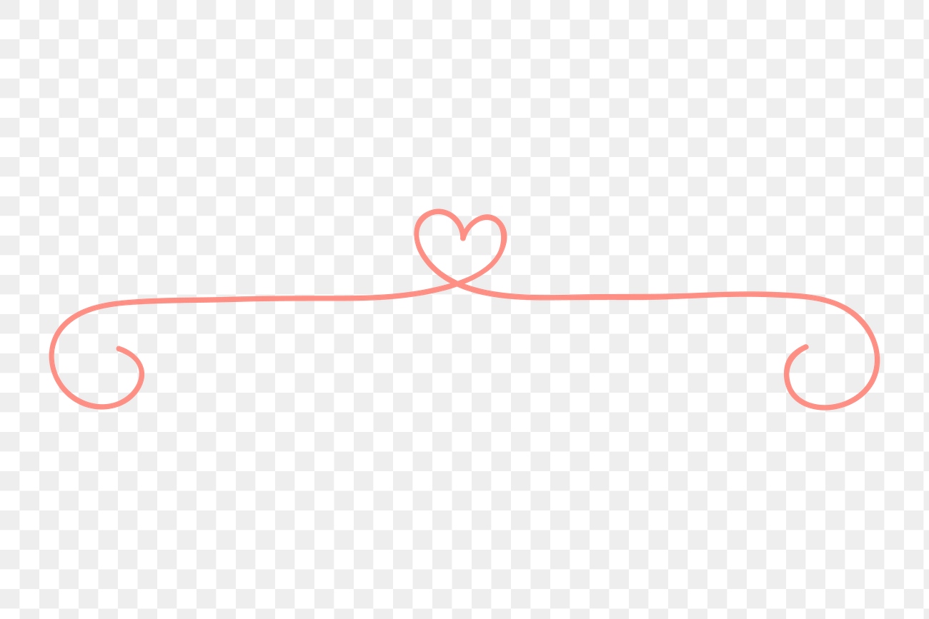 Png pink heart scroll divider, | Premium PNG Sticker - rawpixel