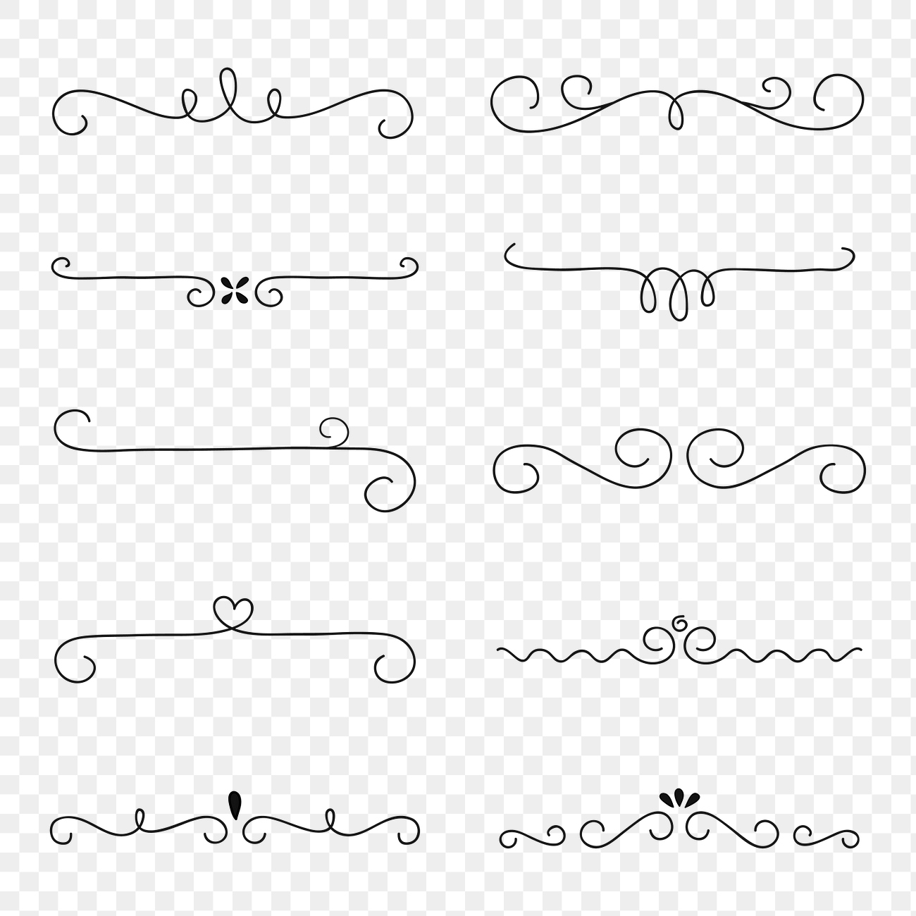 Classy scroll divider png, clipart | Premium PNG - rawpixel