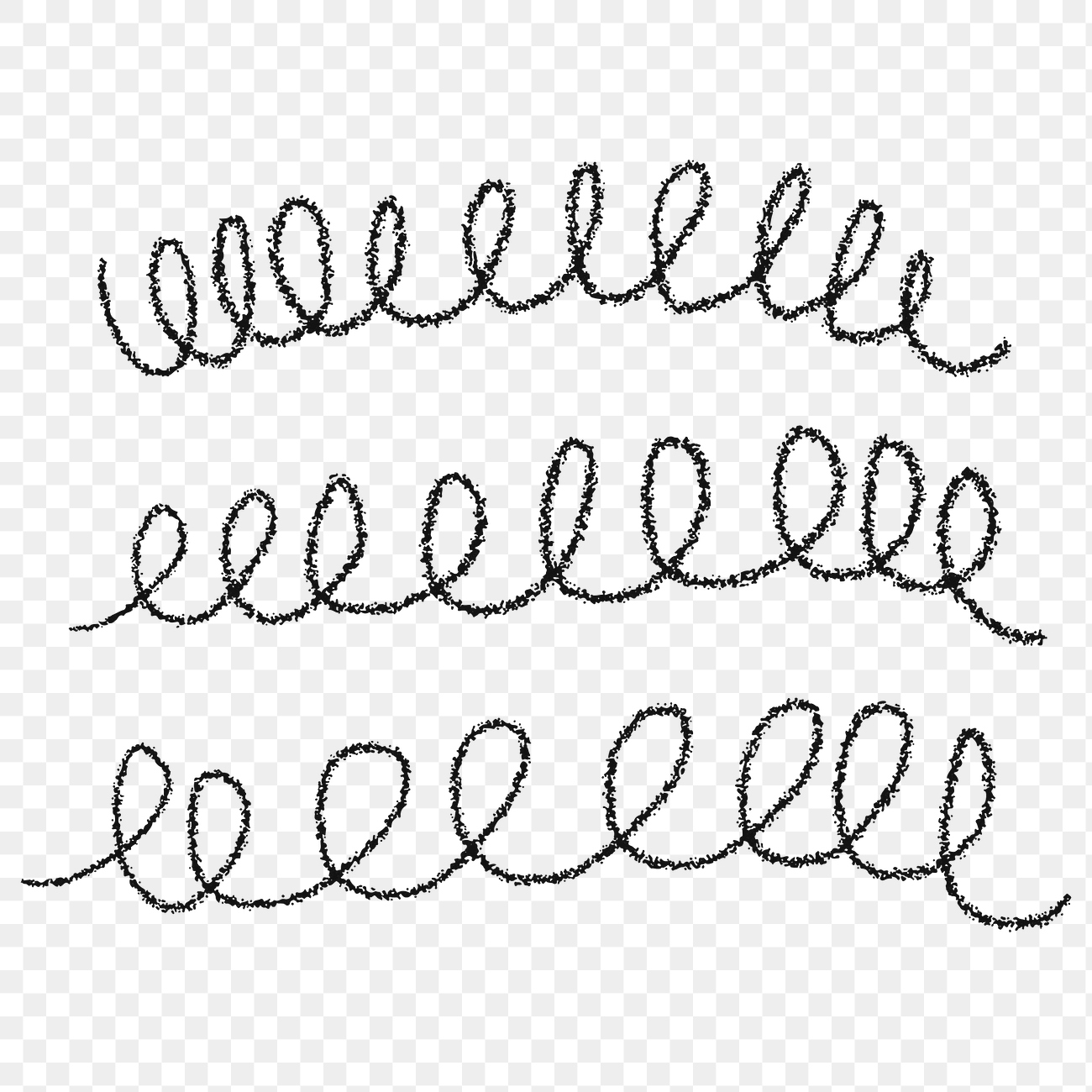 Black squiggle png chalk, transparent | Premium PNG - rawpixel