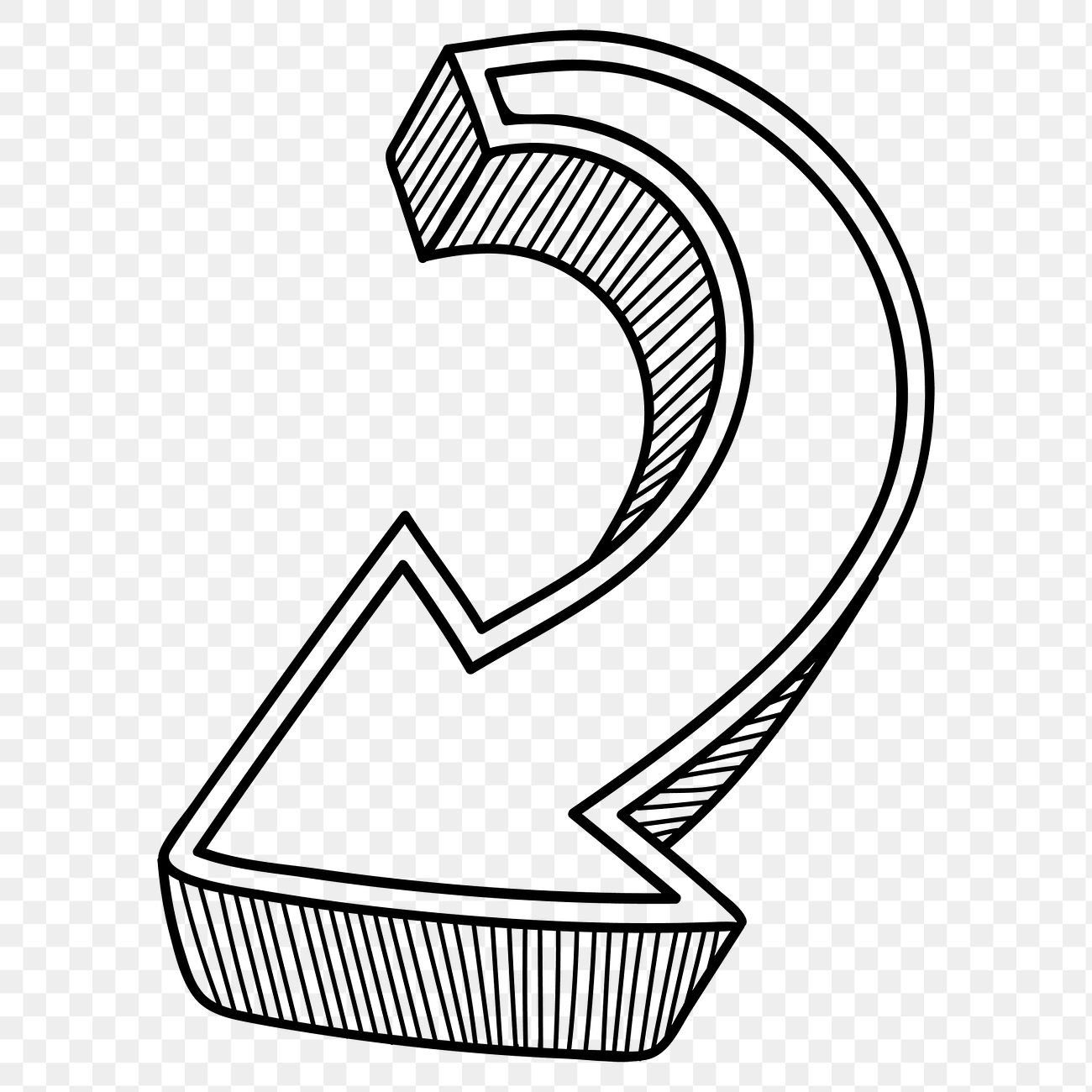 Png arrow sticker, hand drawn | Premium PNG Sticker - rawpixel