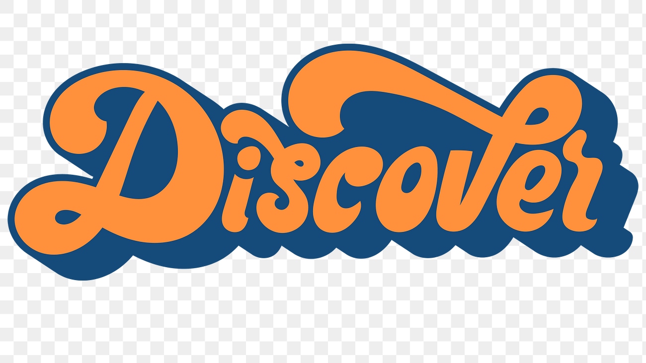 Orange discover retro style font | Premium PNG Sticker - rawpixel