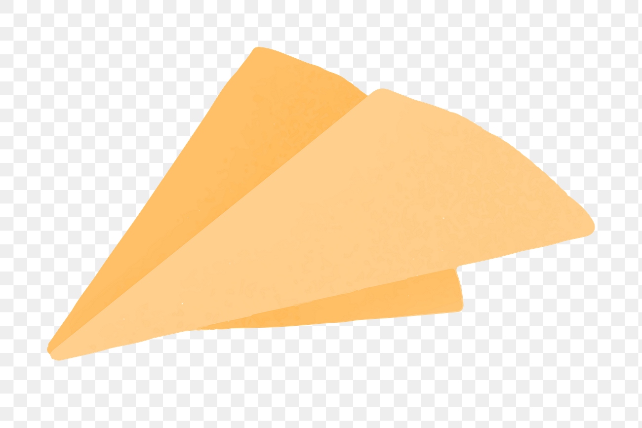 Yellow origami paper plane icon | Premium PNG Sticker - rawpixel