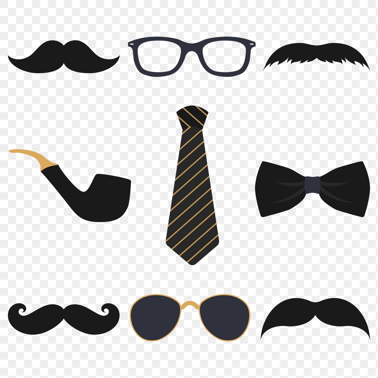 Gentlemen stickers collection transparent png | Premium PNG - rawpixel