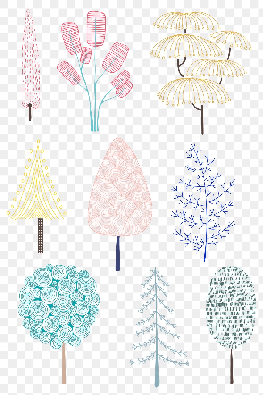 Cute pastel pine tree sticker | Premium PNG - rawpixel