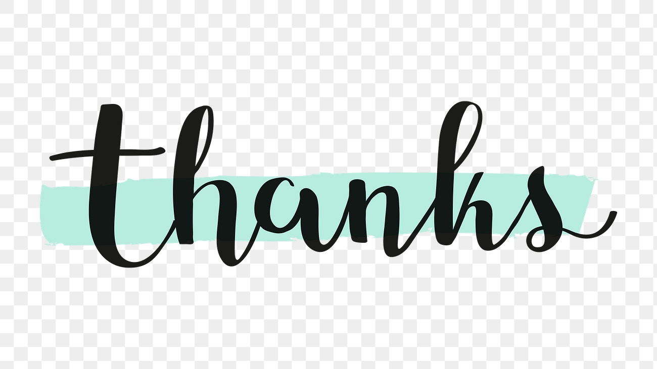 Thanks png calligraphy transparent collection | Premium PNG Sticker ...