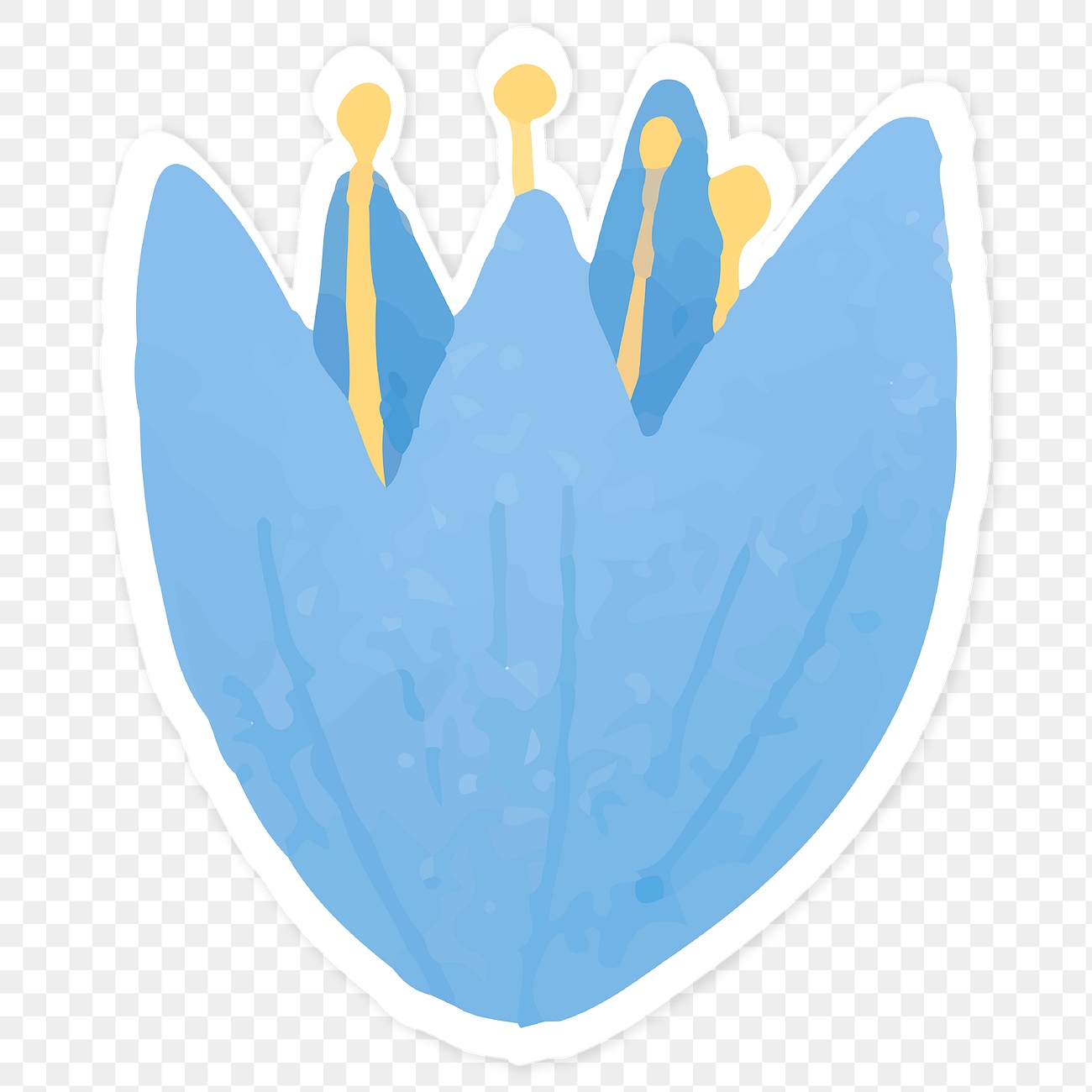 Blue flower sticker transparent png | Premium PNG Sticker - rawpixel