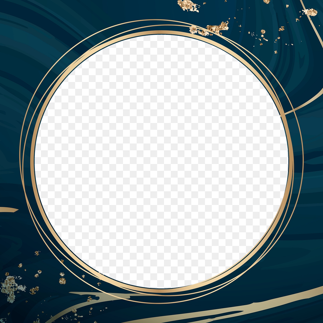 Png round frame navy blue | Premium PNG - rawpixel