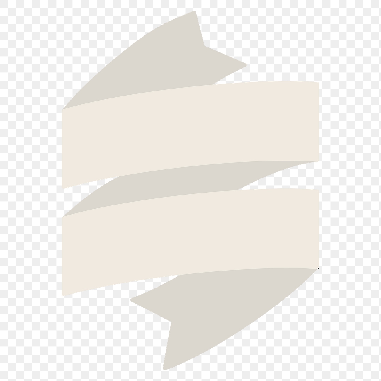 Beige ribbon banner template transparent | Premium PNG Sticker - rawpixel