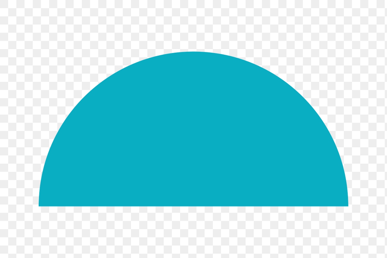 Blue semicircle geometric shape transparent | Premium PNG Sticker ...