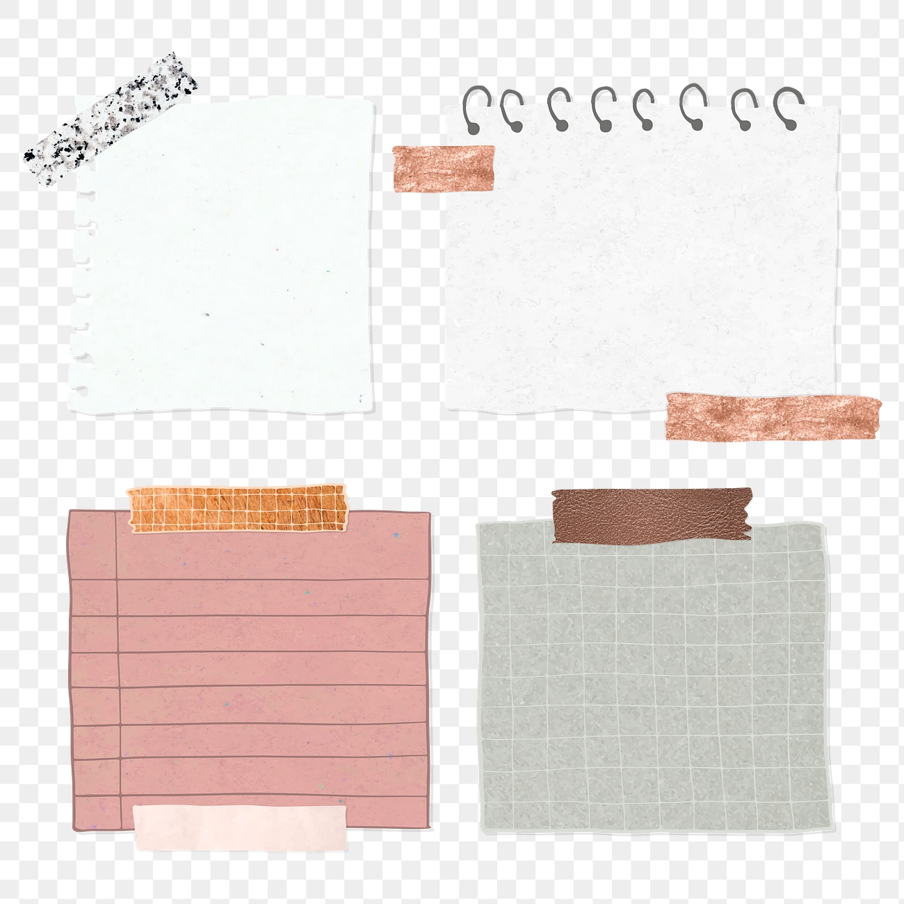 Set blank paper notes transparent | Premium PNG - rawpixel