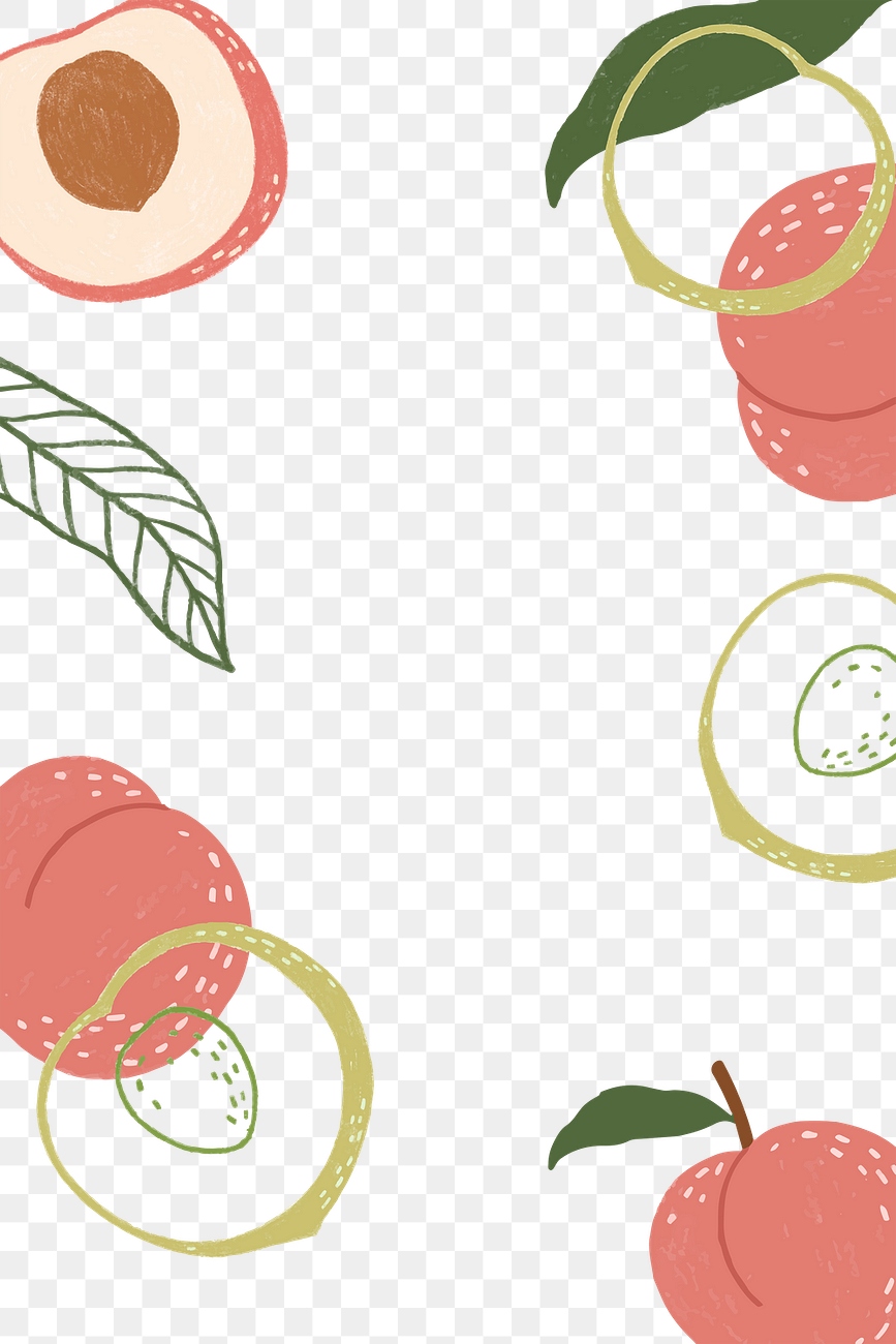 Hand drawn peach frame transparent | Premium PNG - rawpixel