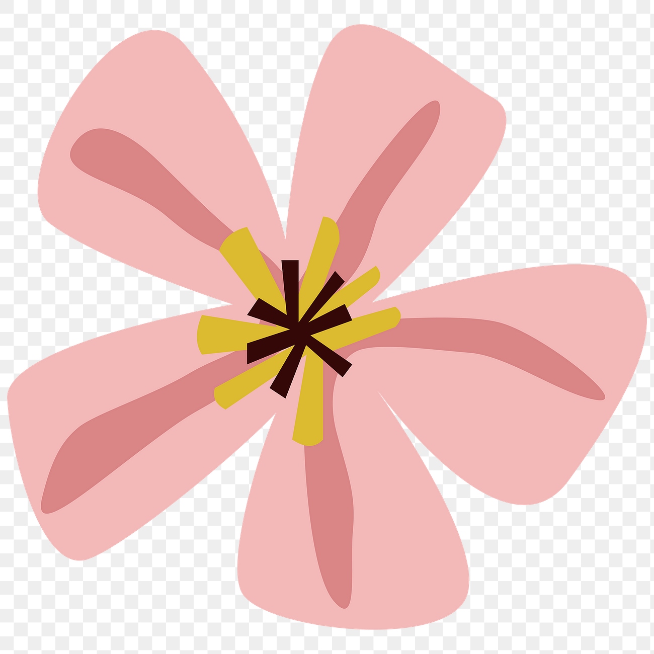 Pink flower element transparent png | Free PNG Sticker - rawpixel