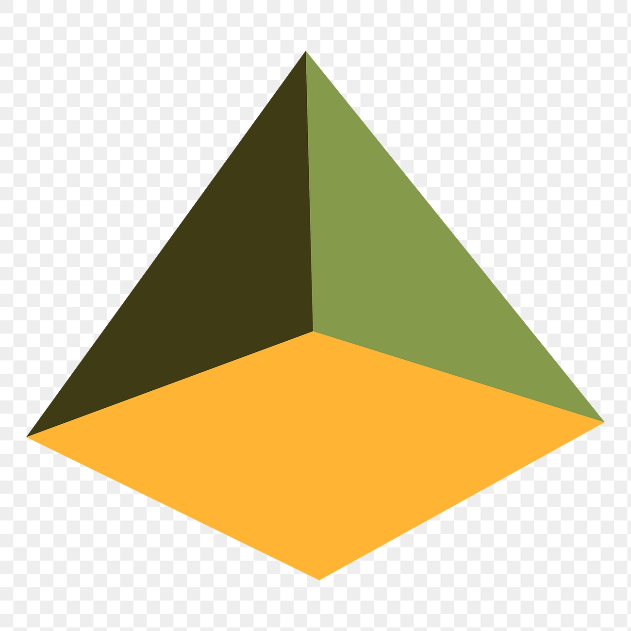 Retro green pyramid geometrical shape | Premium PNG Sticker - rawpixel
